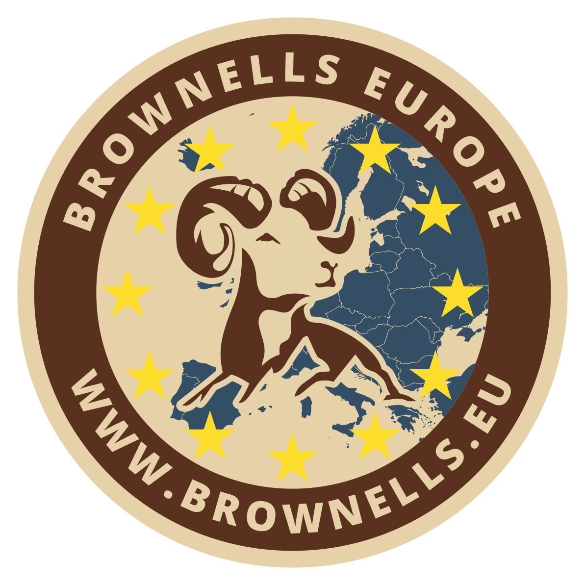 BROWNELLS EUROPE Country Sticker - Europe - Brownells UK