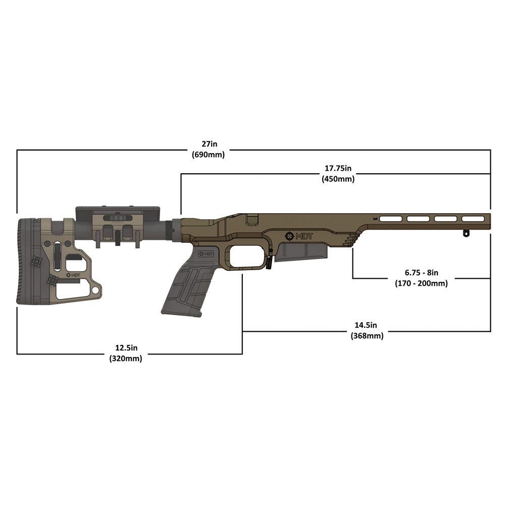 MDT LSS Gen 2 Chassis System Remington 700 SA RH Black - Brownells UK