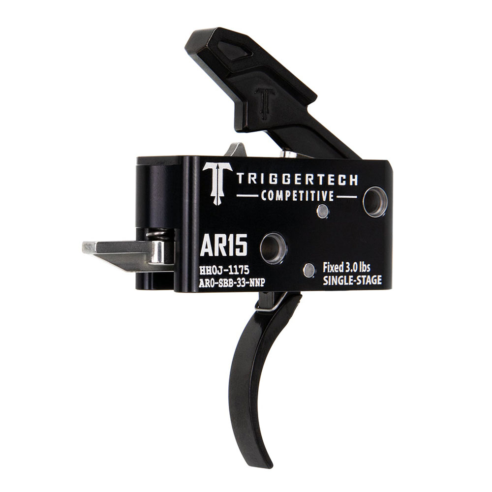 Triggertech AR15 - Single-Stage Competitive Black Pro Curved - Brownells UK