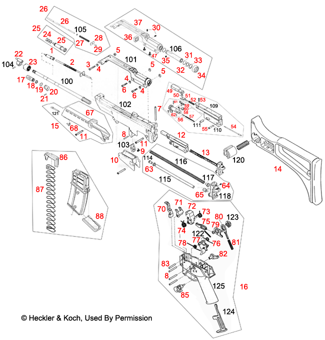 Heckler & Koch G36 Schematic - Brownells UK