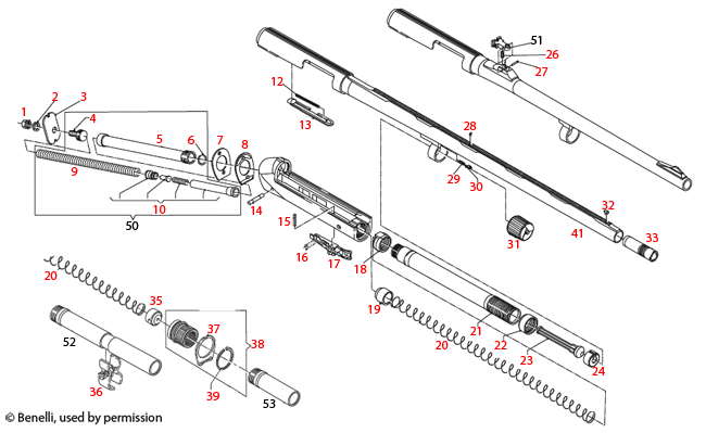 Benelli U.S.A.® Super Black Eagle II Barrel Assembly Schematic ...