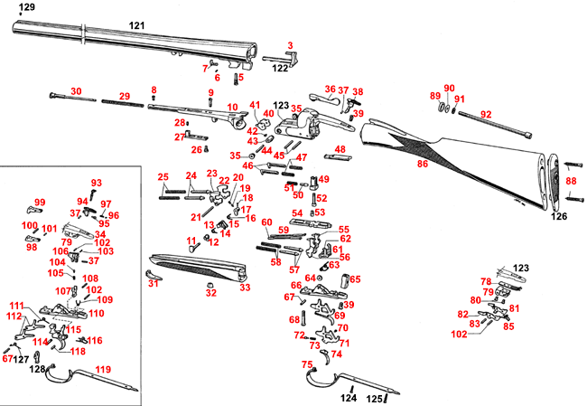 Beretta® 470/471 Silver Hawk Schematic - Brownells UK