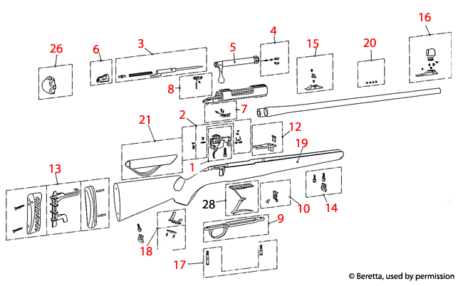 Beretta® Sako 85 Schematic - Brownells UK