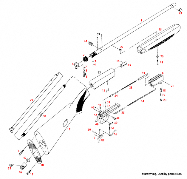 Browning® Semi-Auto 22 Schematic - Brownells UK