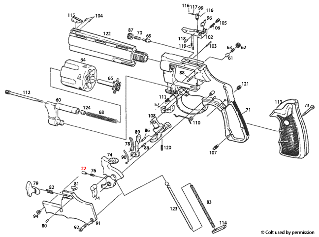 Colt® Anaconda Schematic - Brownells UK