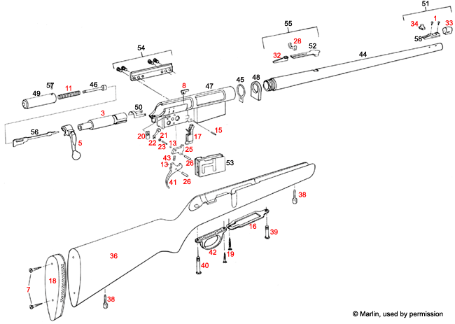 Marlin® 512 SM/SM-DL Schematic - Brownells UK