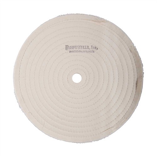 WHEELS BROWNELLS MUSLIN POLISH WHEEL, STITCHED, 10" X 3/8" THICK, 3/4 ...