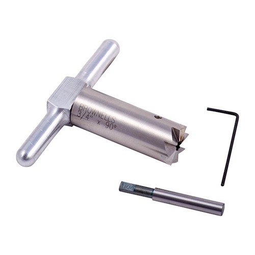 FACING BROWNELLS 90° CUTTER & STEEL PILOT FITS 6MM/.243 MUZZLE ...