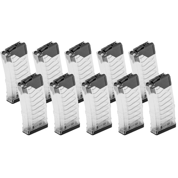 MAGAZINES LANCER SYSTEMS AR-15 L5AWM TRANSLUCENT CLEAR MAGAZINE 20-RD ...