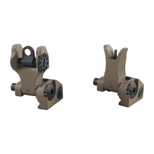 TROY INDUSTRIES AR-15 FLIP-UP SIGHT SET DARK EARTH - Brownells UK