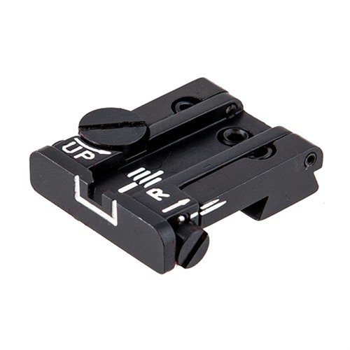 L.P.A. SIGHTS COLT A1 WHITE OUTLINE ADJUSTABLE REAR SIGHT - Brownells UK