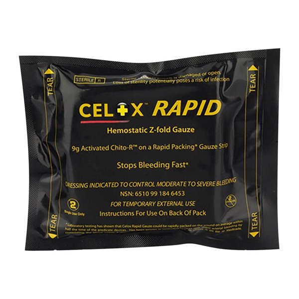 CELOX MEDICAL 3"X5' CELOX RAPID HEMOSTATIC Z-FOLD GAUZE - Brownells UK