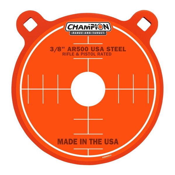 CENTER MASS STEEL CHAMPION TARGETS 8" ROUND GONG 3/8" AR500 TARGET ...