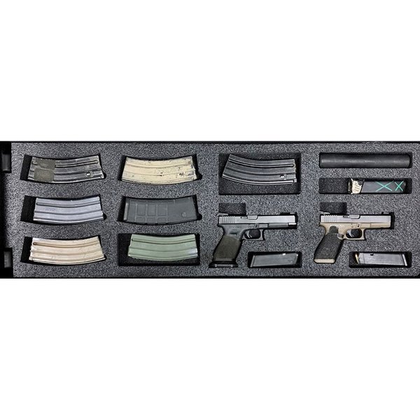 GUN CASE INSERTS GUNFORMZ AR-15 PELICAN 1720 V3 BOTTOM LAYER FOAM ...