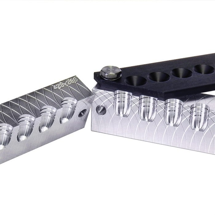 6 CAVITY RIFLE BULLET MOLDS LEE PRECISION 22 CALIBER (0.225") 55GR FLAT ...