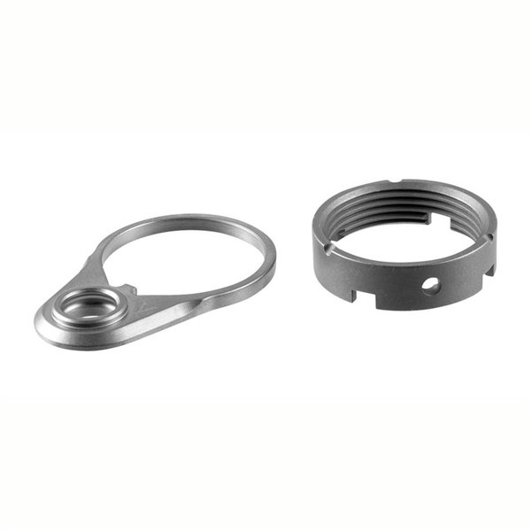 V SEVEN WEAPON SYSTEMS AR-15 QD ENDPLATE & CASTLE NUT COMBO TI RAW ...