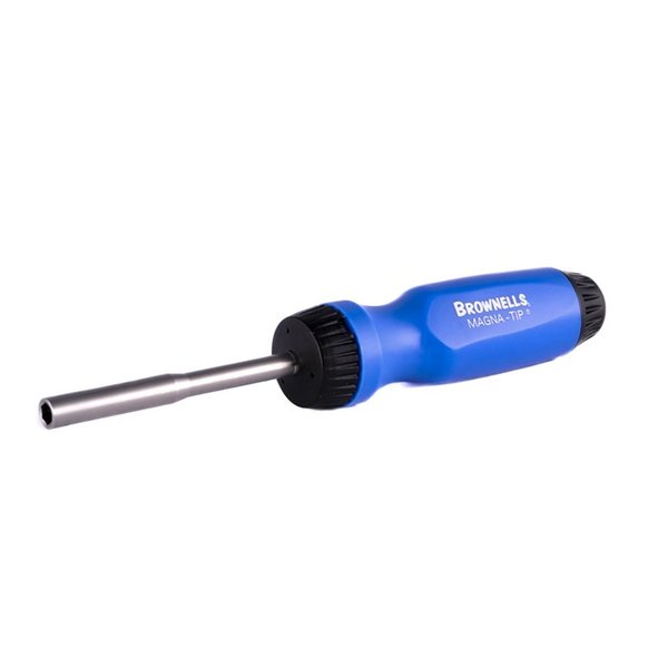 SCREWDRIVER HANDLE BROWNELLS MAGNA-TIP RATCHETING SCREWDRIVER, BLUE ...