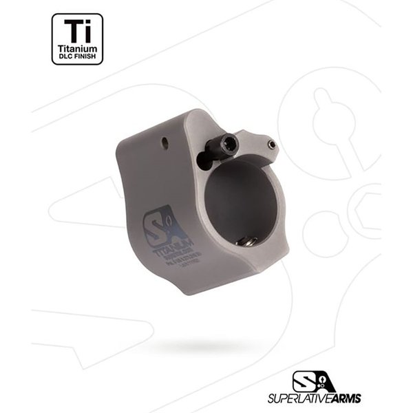 SUPERLATIVE ARMS AR-15 SOLID TITANIUM ADJUSTABLE GAS BLOCK .625" GRAY ...