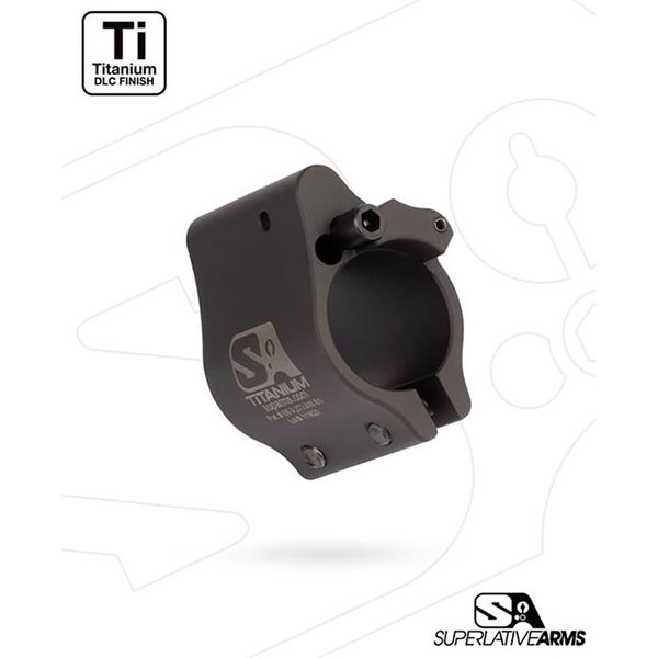 SUPERLATIVE ARMS AR-15 CLAMP ON TITANIUM ADJUSTABLE GAS BLOCK .750 ...
